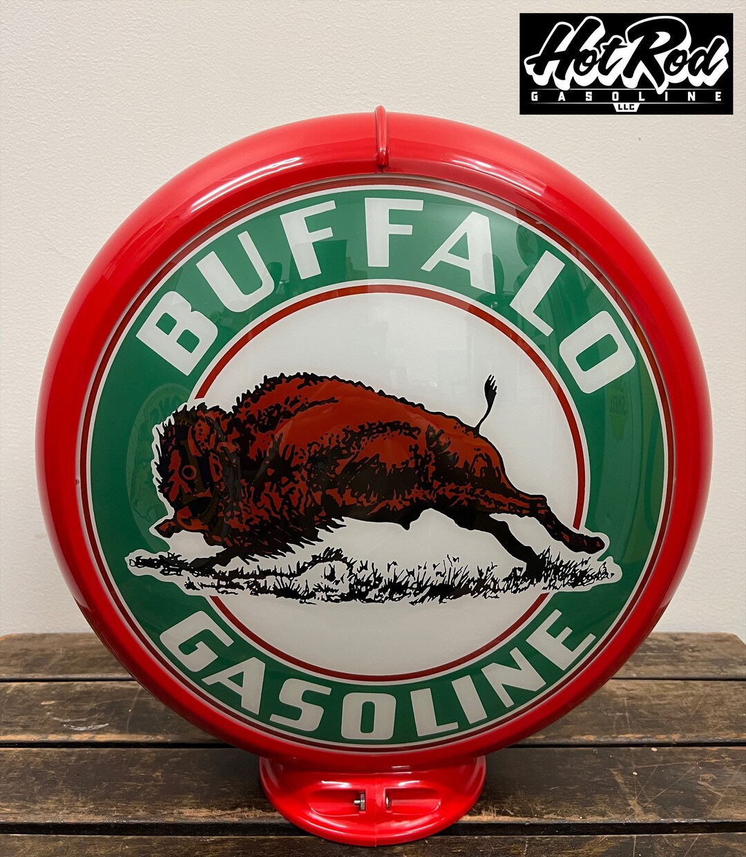 BUFFALO GASOLINE Reproduction 13.5" Gas Pump Globe - (red Body) - Etsy