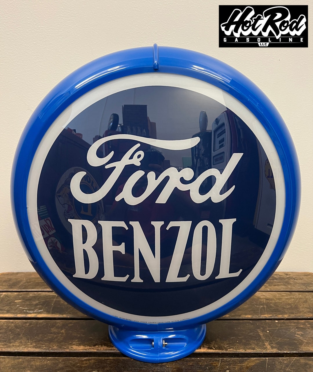 FORD BENZOL Reproduction 13.5 Gas Pump Globe blue Body - Etsy