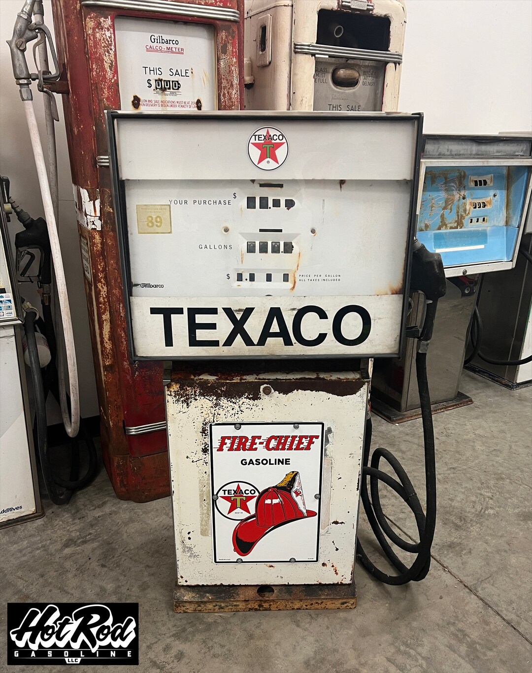 1960s TEXACO Fire Chief Gilbarco Gas Pump Mancave Decor / Restoration ...