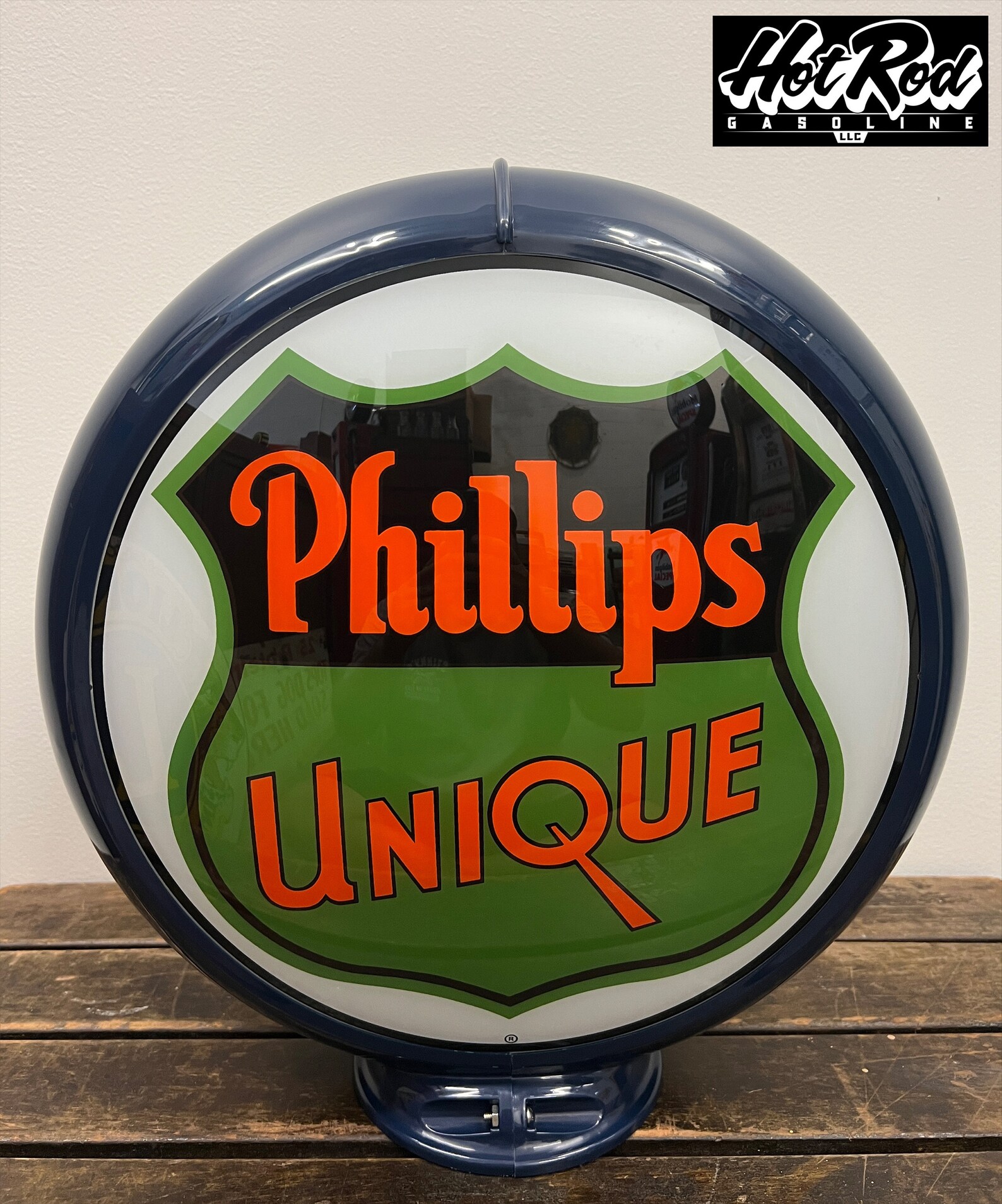 PHILLIPS UNIQUE Reproduction 13.5" Gas Pump Globe - (dark Blue Body) - Etsy