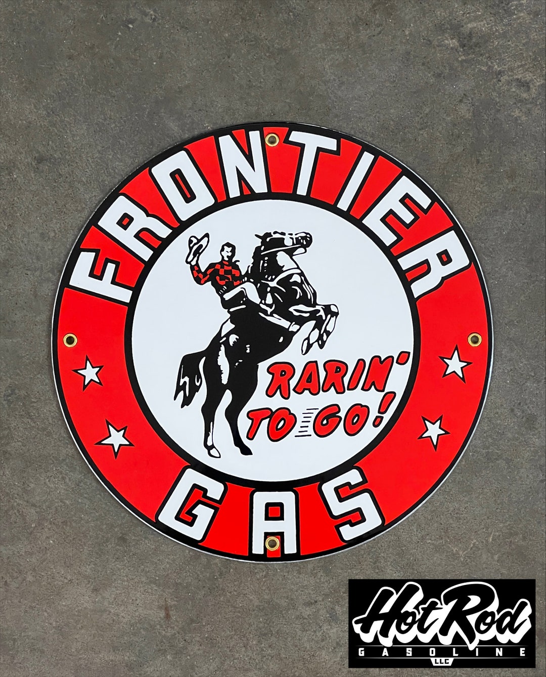 FRONTIER GAS Porcelain Sign - Etsy