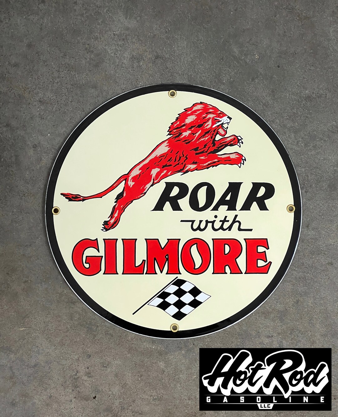 ROAR With GILMORE Porcelain Sign - Etsy