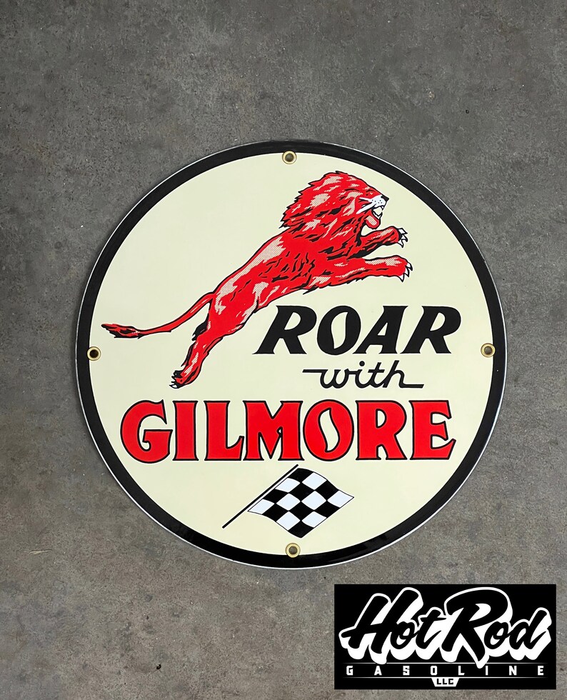 ROAR With GILMORE Porcelain Sign - Etsy