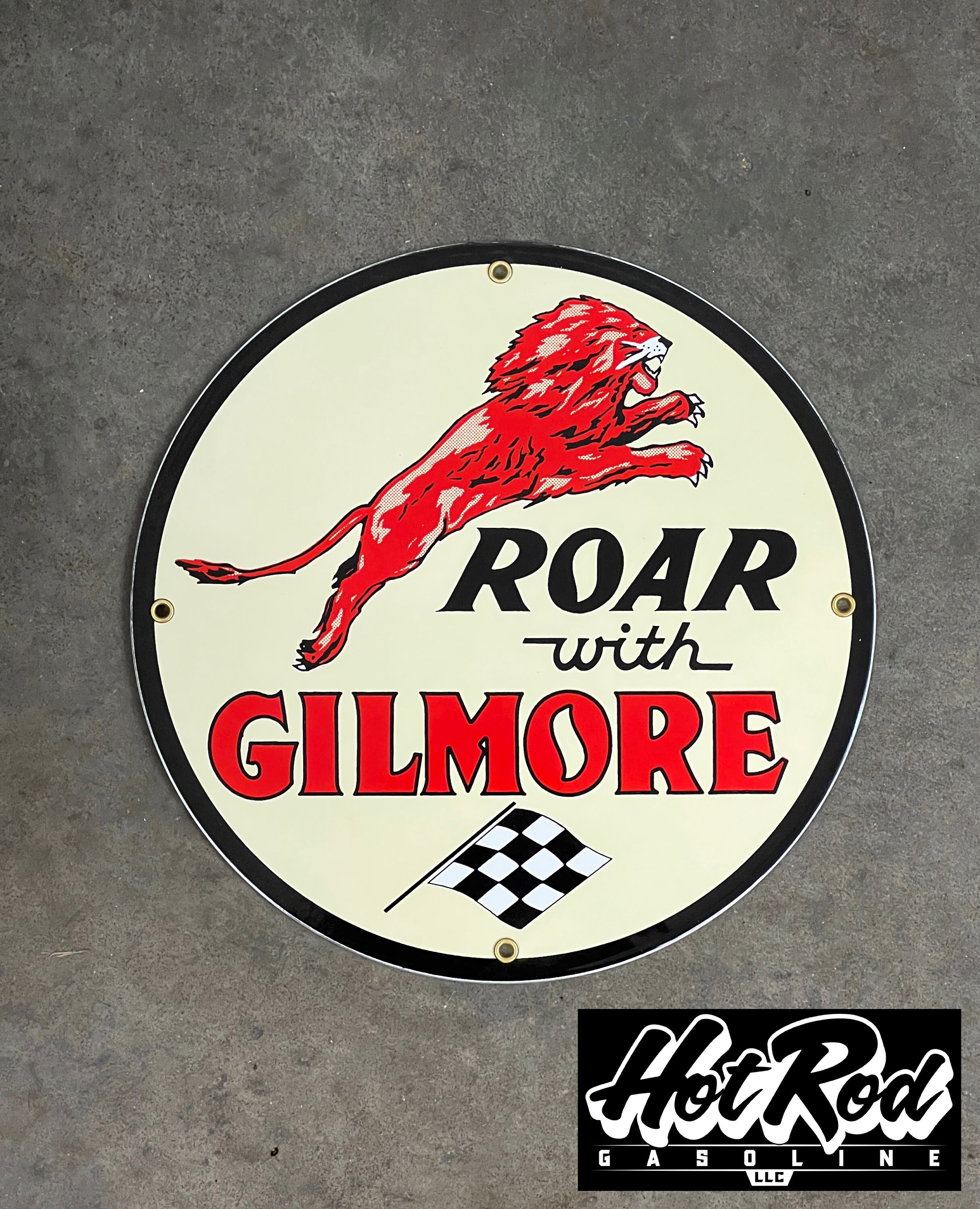 ROAR With GILMORE Porcelain Sign - Etsy