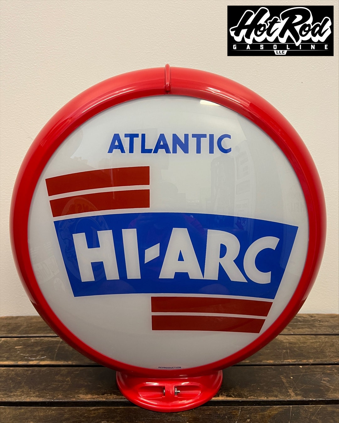 ATLANTIC HI-ARC Reproduction 13.5" Gas Pump Globe - (red Body) - Etsy