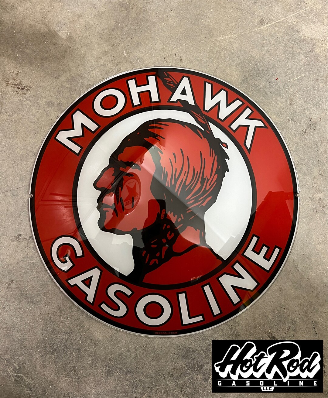 MOHAWK GASOLINE 13.5" Gas Pump Globe Face / Lens - Etsy