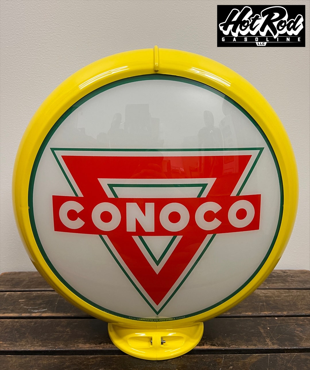 CONOCO Reproduction 13.5" Gas Pump Globe - (yellow Body) - Etsy