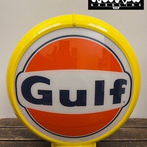 GULF 1960's Logo Reproduction 13.5" Gas Pump Globe - (yellow Body) - Etsy