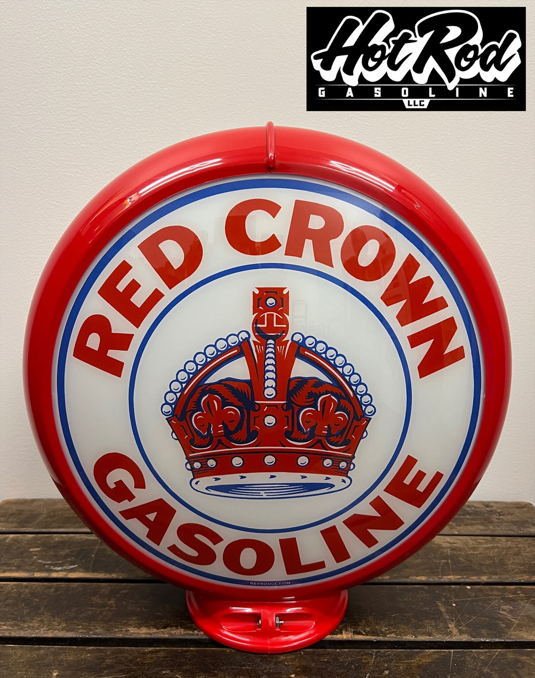 RED CROWN GASOLINE Reproduction 13.5 Gas Pump Globe - Etsy