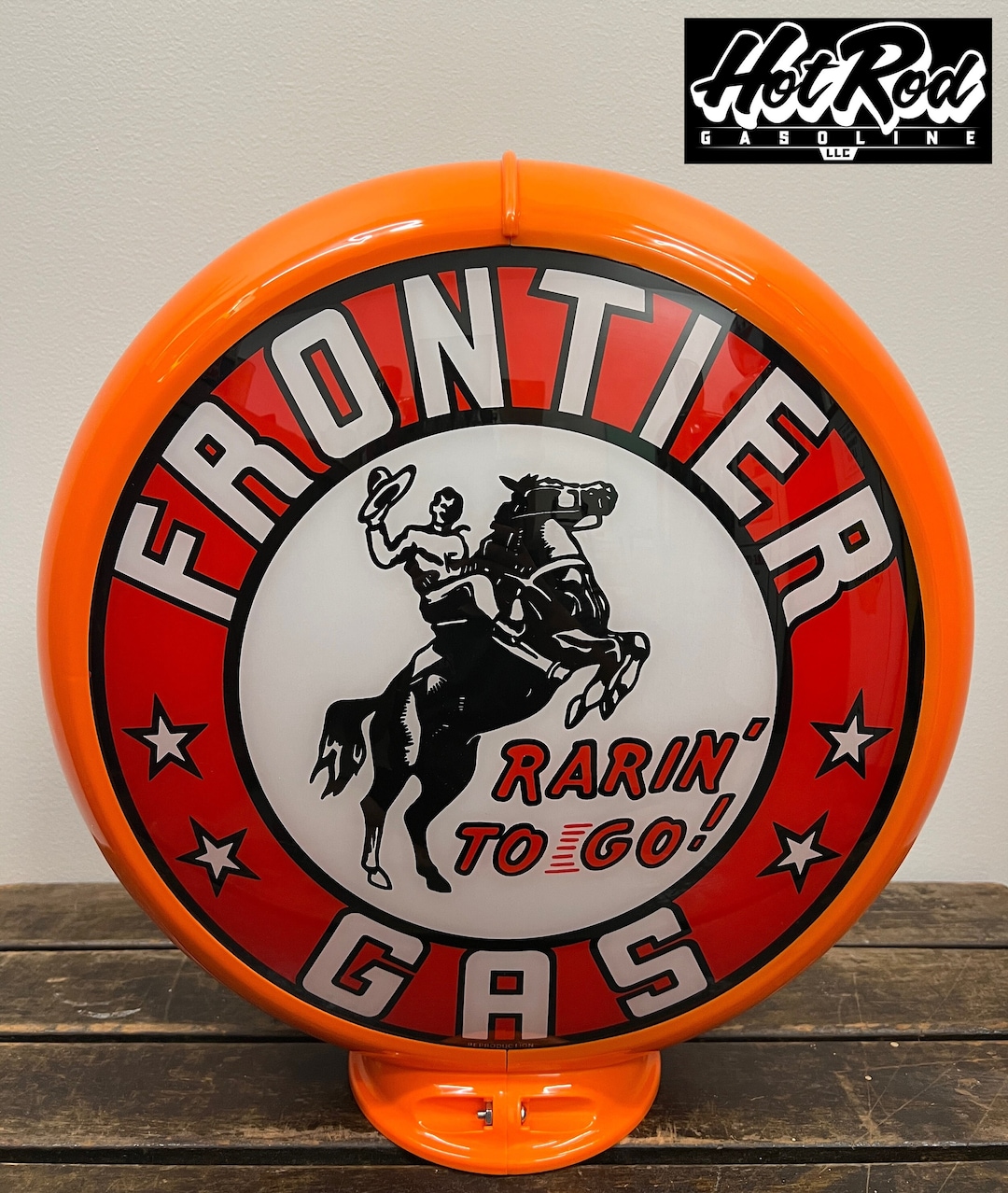 FRONTIER GAS Reproduction 13.5" Gas Pump Globe - (orange Body) - Etsy