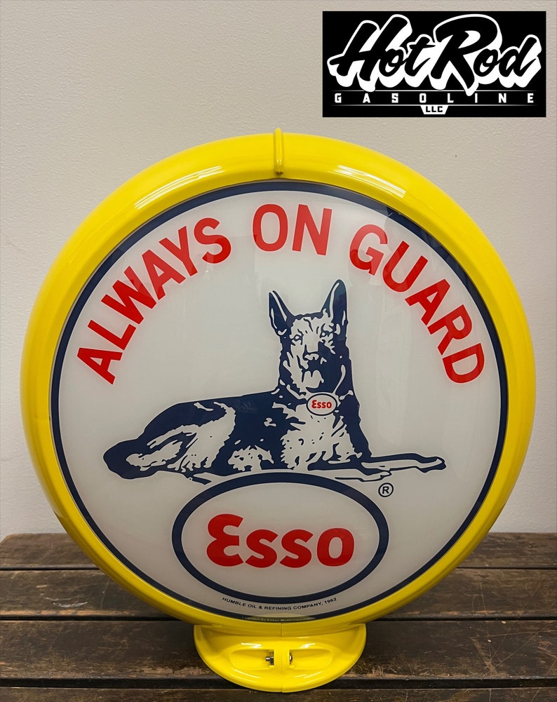 ESSO Dog Reproduction 13.5" Gas Pump Globe - (yellow Body) - Etsy