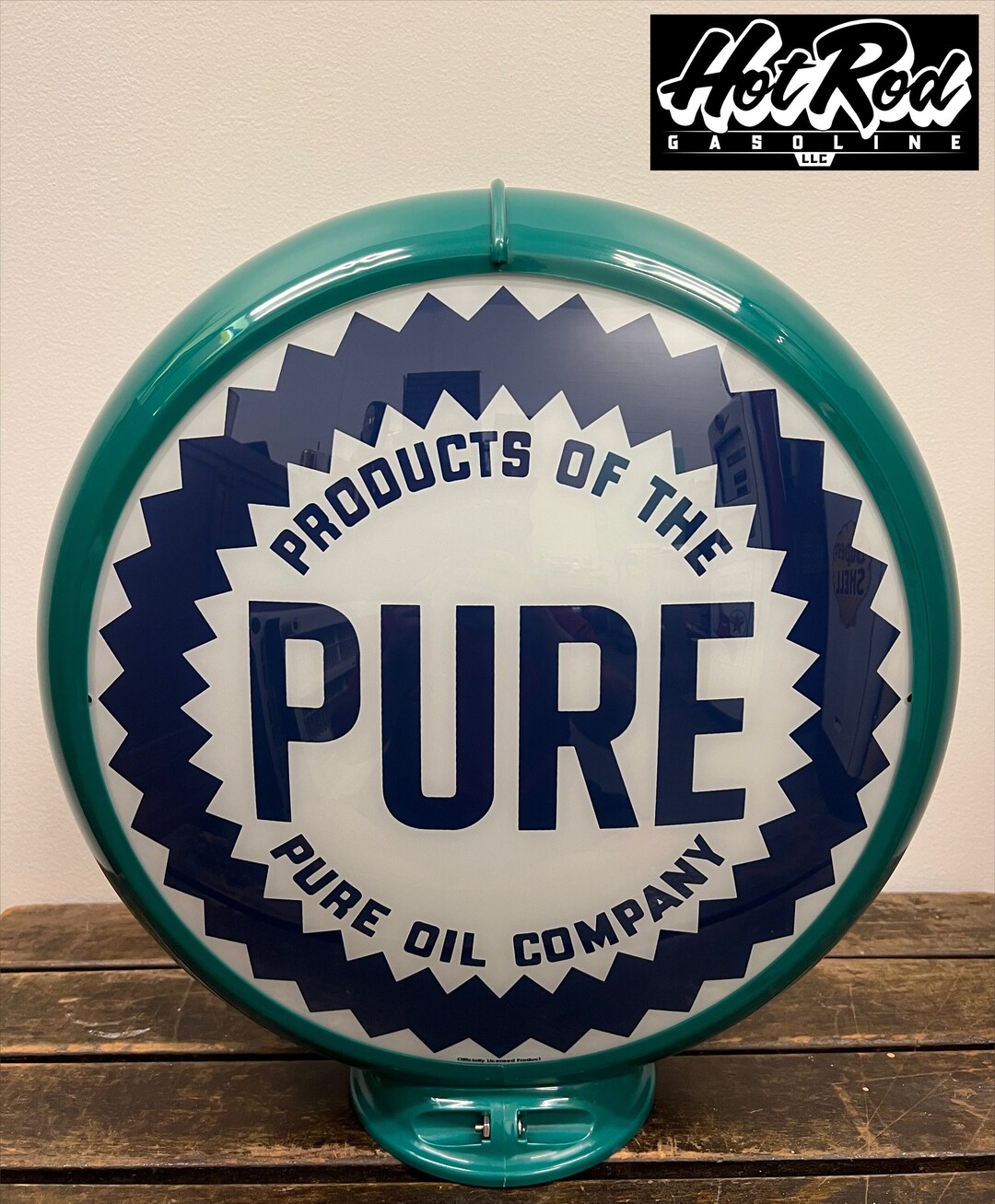 PURE GASOLINE Reproduction 13.5" Gas Pump Globe - (green Body) - Etsy