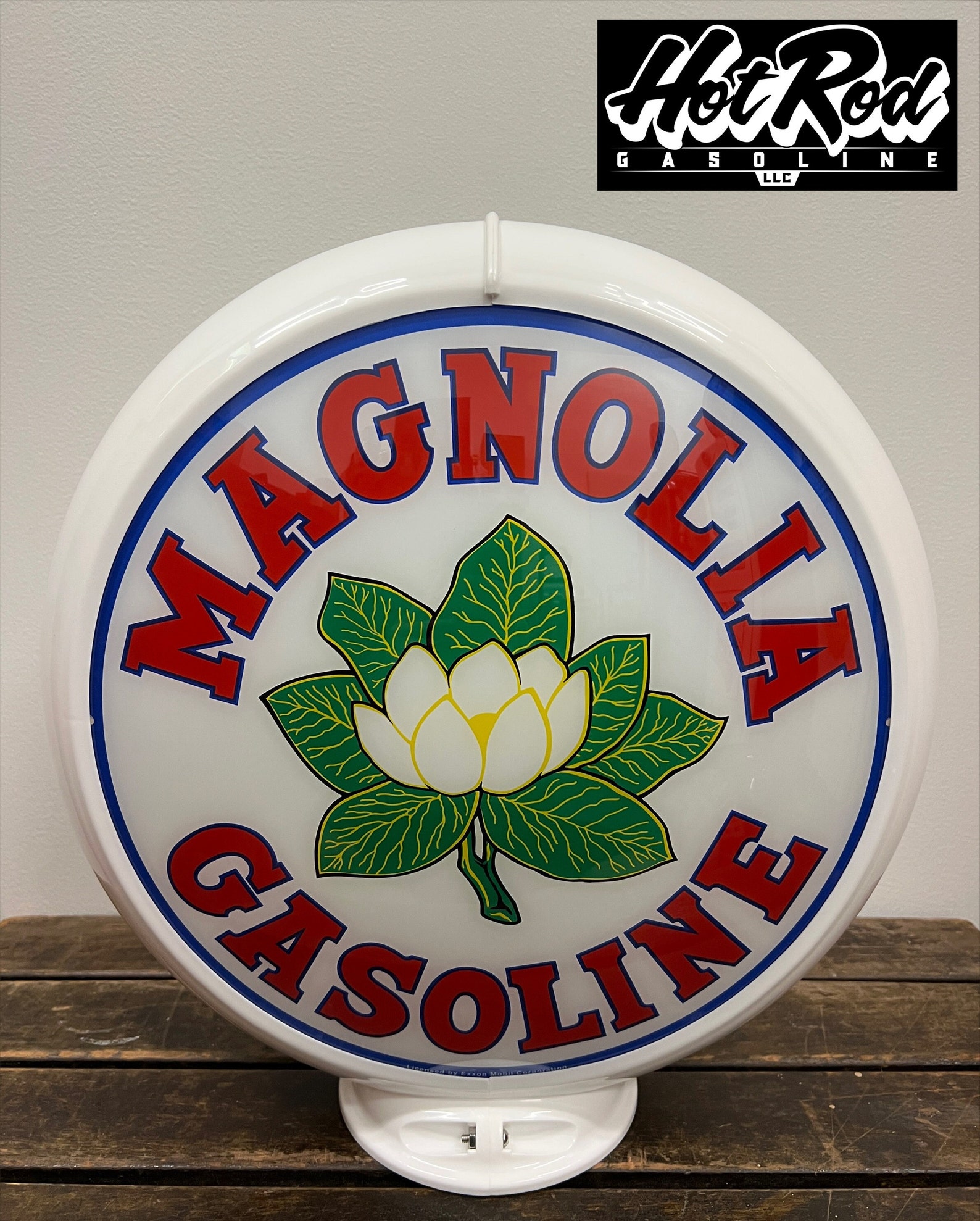 MAGNOLIA GASOLINE Reproduction 13.5" Gas Pump Globe - (white Body) - Etsy