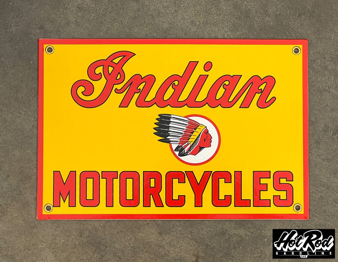 INDIAN MOTORCYCLES Porcelain Sign - Etsy
