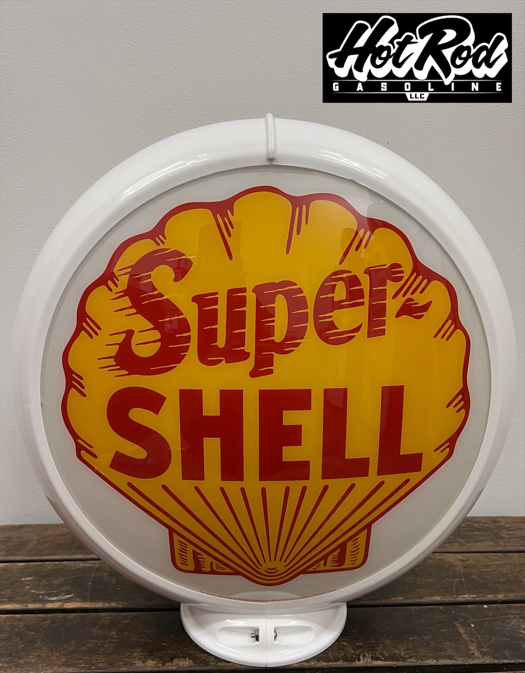 SUPER SHELL Reproduction 13.5" Gas Pump Globe - (white Body) - Etsy