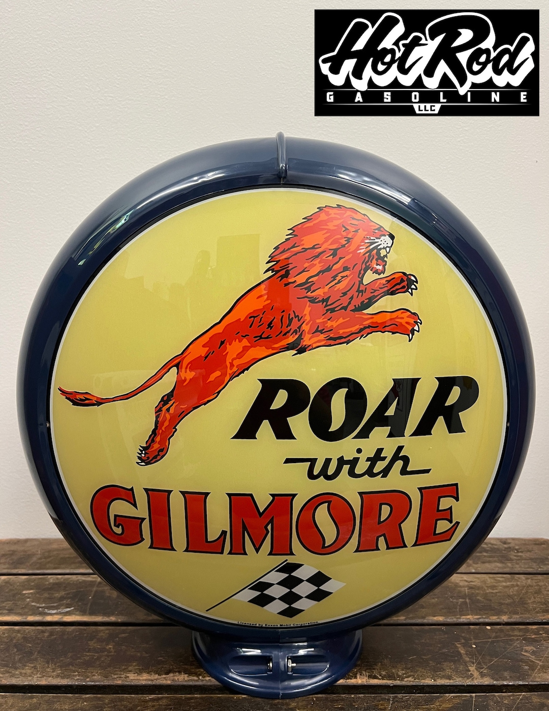 ROAR WITH GILMORE Reproduction 13.5 Gas Pump Globe dark Blue Body - Etsy