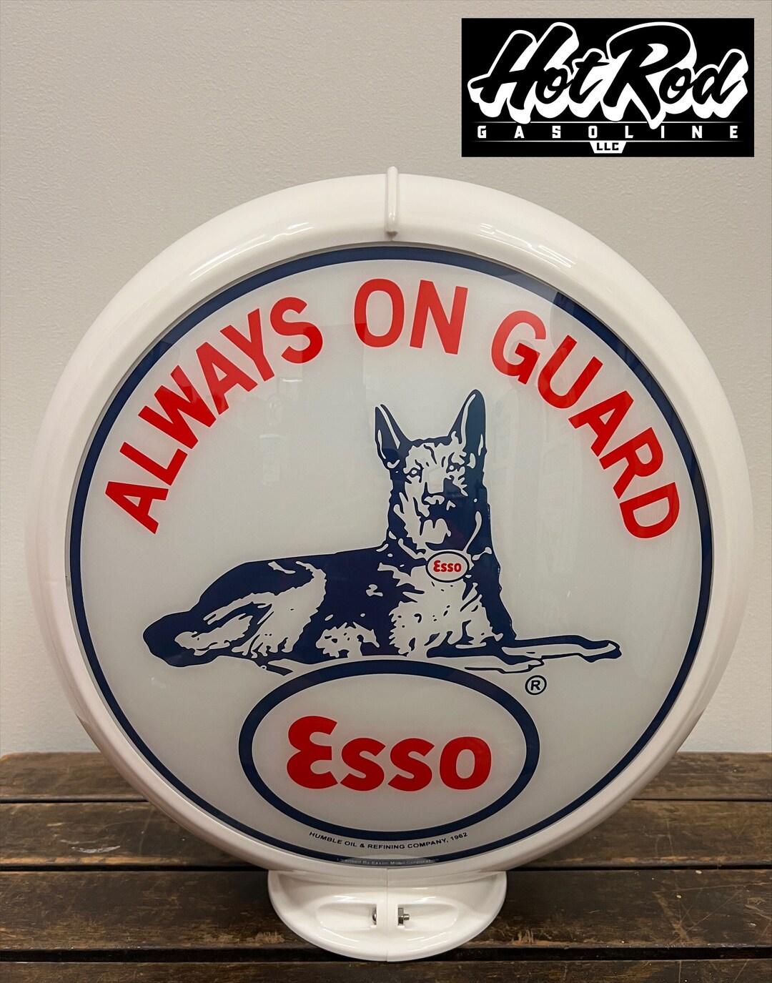 ESSO Dog Reproduction 13.5 Gas Pump Globe white Body - Etsy