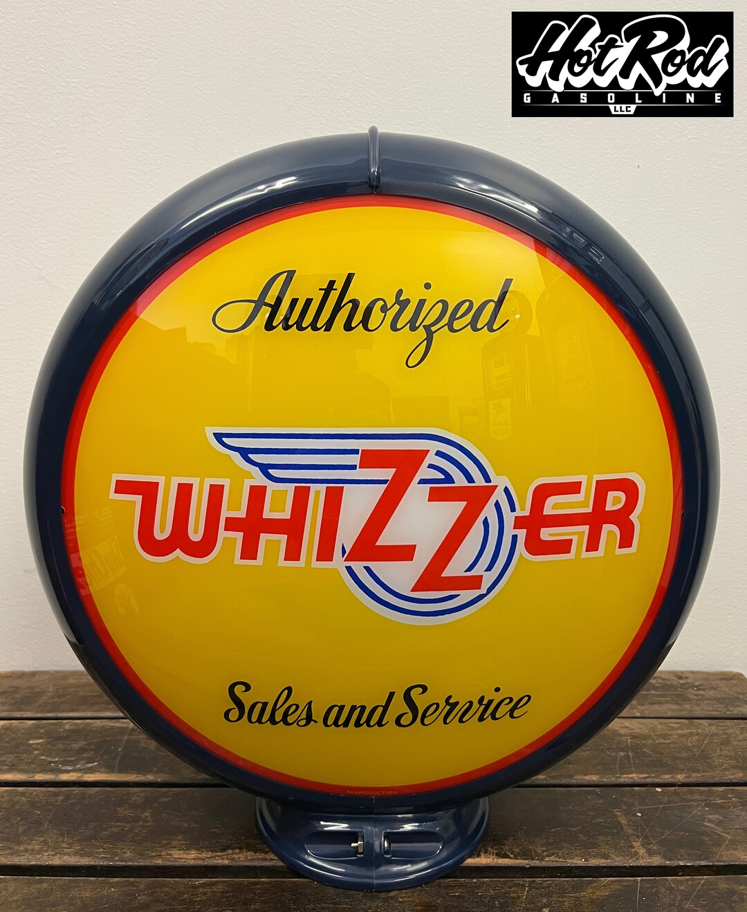 WHIZZER Reproduction 13.5" Gas Pump Globe - (dark Blue Body) - Etsy