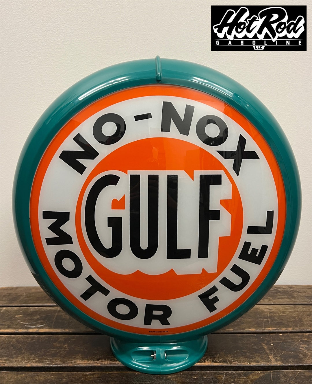 GULF NO-NOX Reproduction 13.5" Gas Pump Globe - (green Body) - Etsy