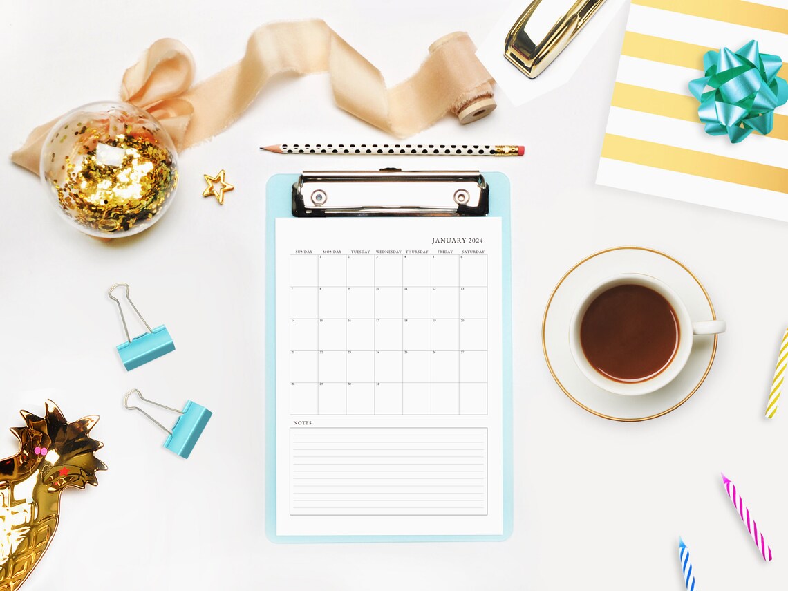 Printable Digital Monthly Calendar Editable Monthly Calendar 2023 ...