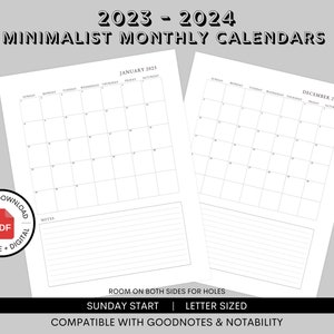 Printable Digital Monthly Calendar | Editable Monthly Calendar | 2023 ...