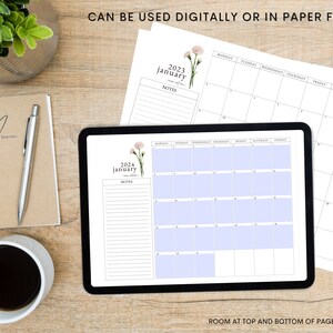 Printable Digital Monthly Calendar Editable Monthly Calendar 2023 ...