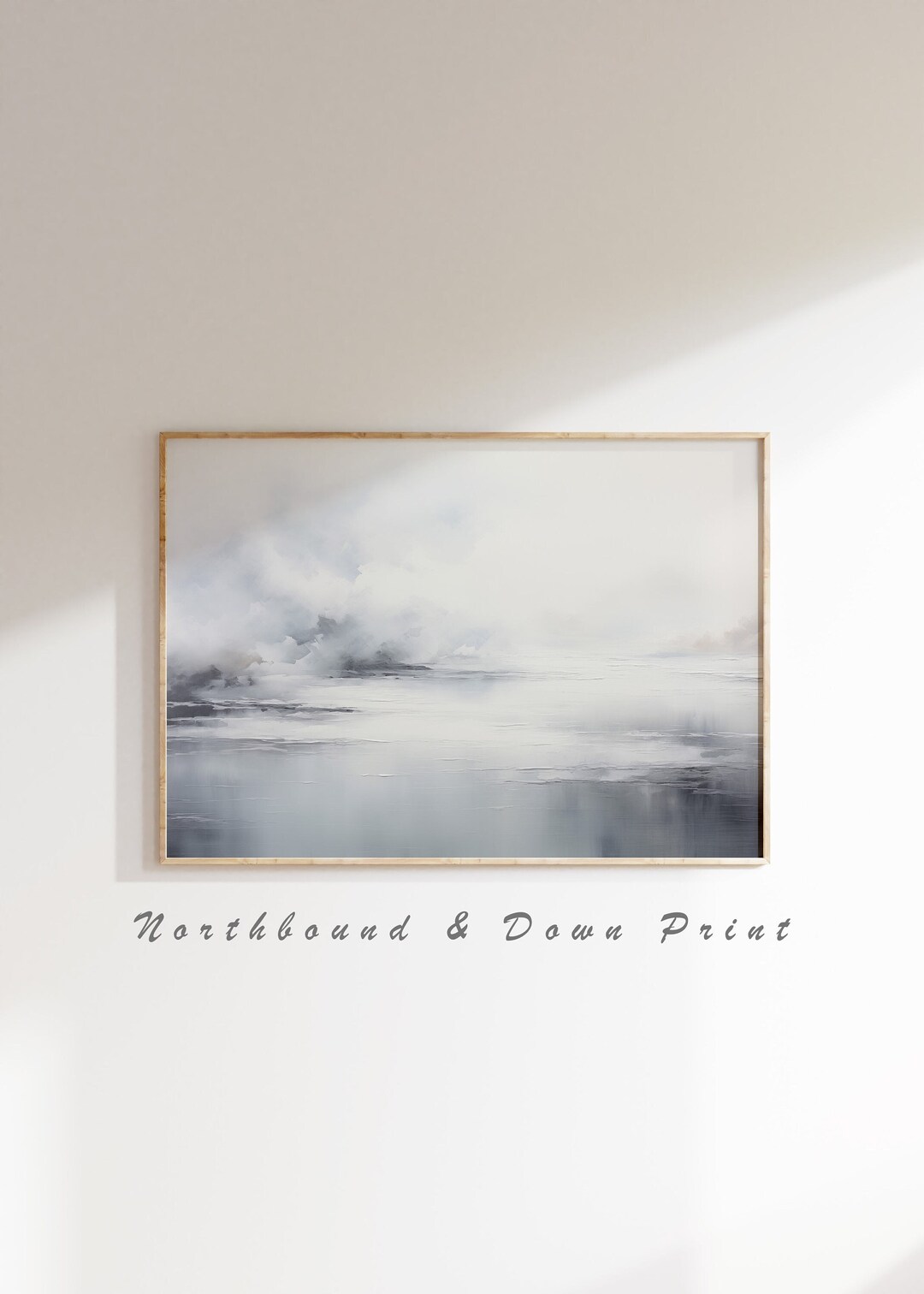 Ocean Watercolor Painting Horizontal Wall Art Printable Watercolor ...