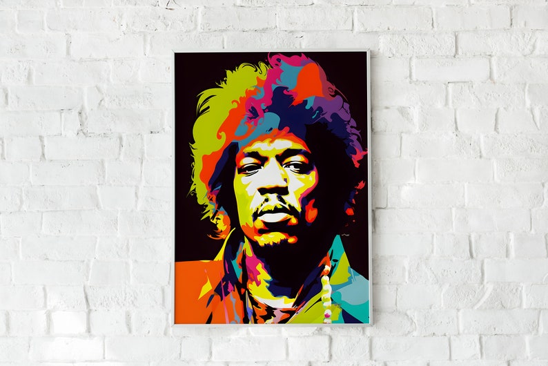 Jimi Hendrix WPAP Poster WPAP AI Generated Art Wall Art High Quality ...
