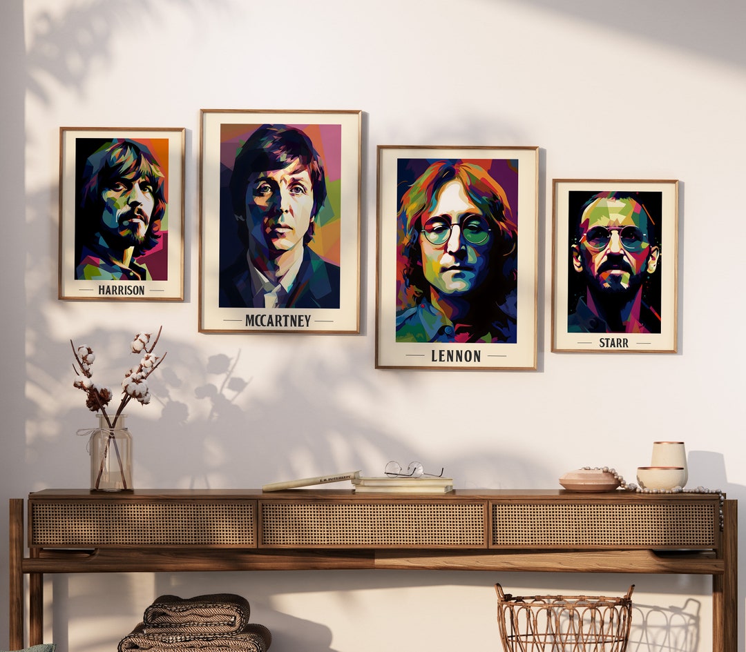 Set of 4 the Beatles, Paul Mccartney, John Lennon, George Harrison ...