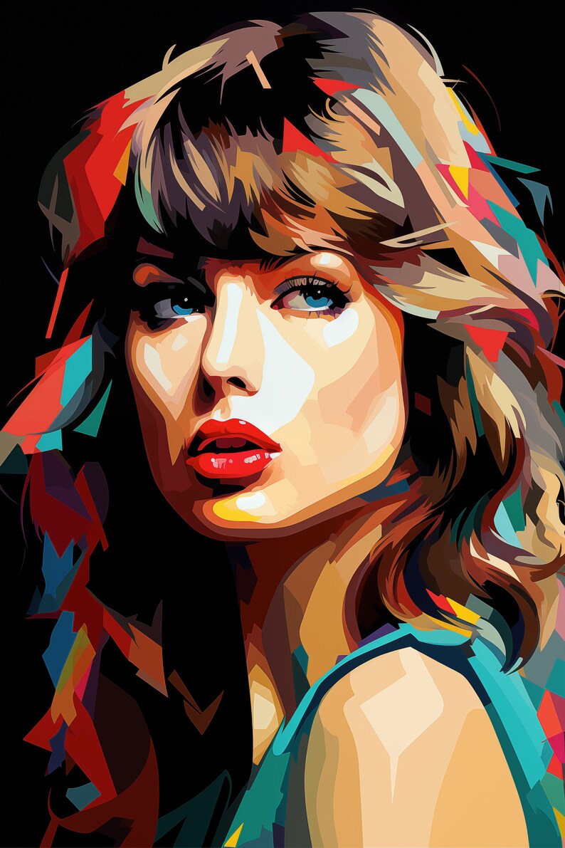 Taylor Swift WPAP Poster Home Decor Taylor Swift Wall Art - Etsy