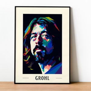 Dave Grohl WPAP Poster | WPAP | AI Generated Art | Wall Art | High ...
