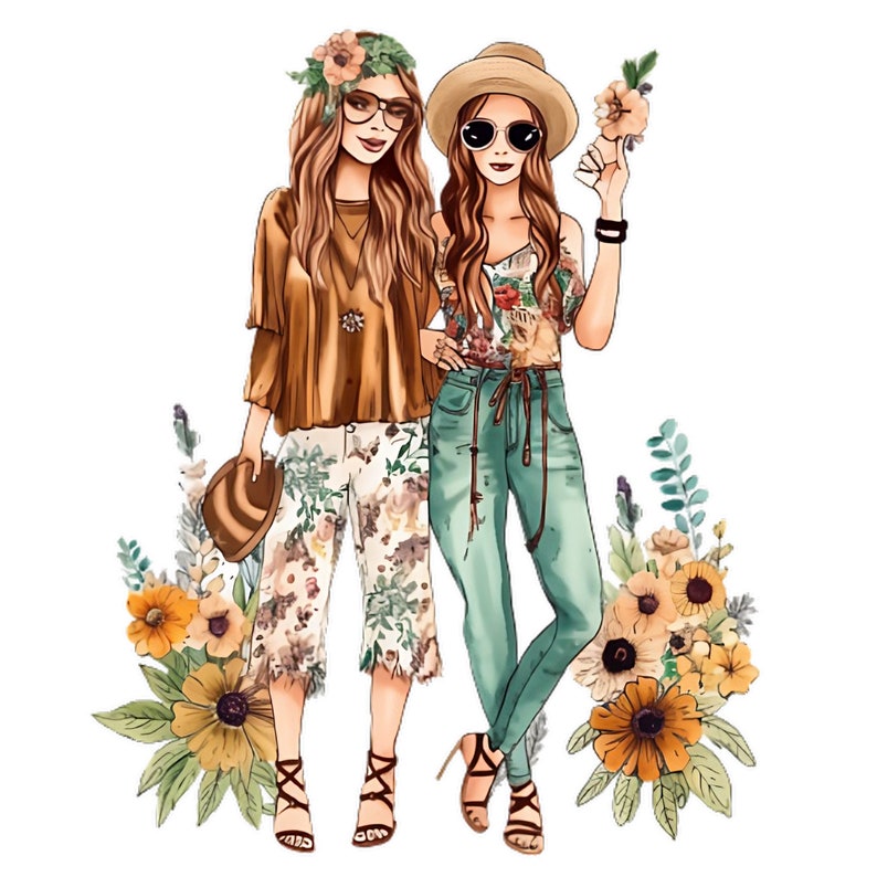Flower Festival Party Clipart: Celebrate Friendship With - Etsy