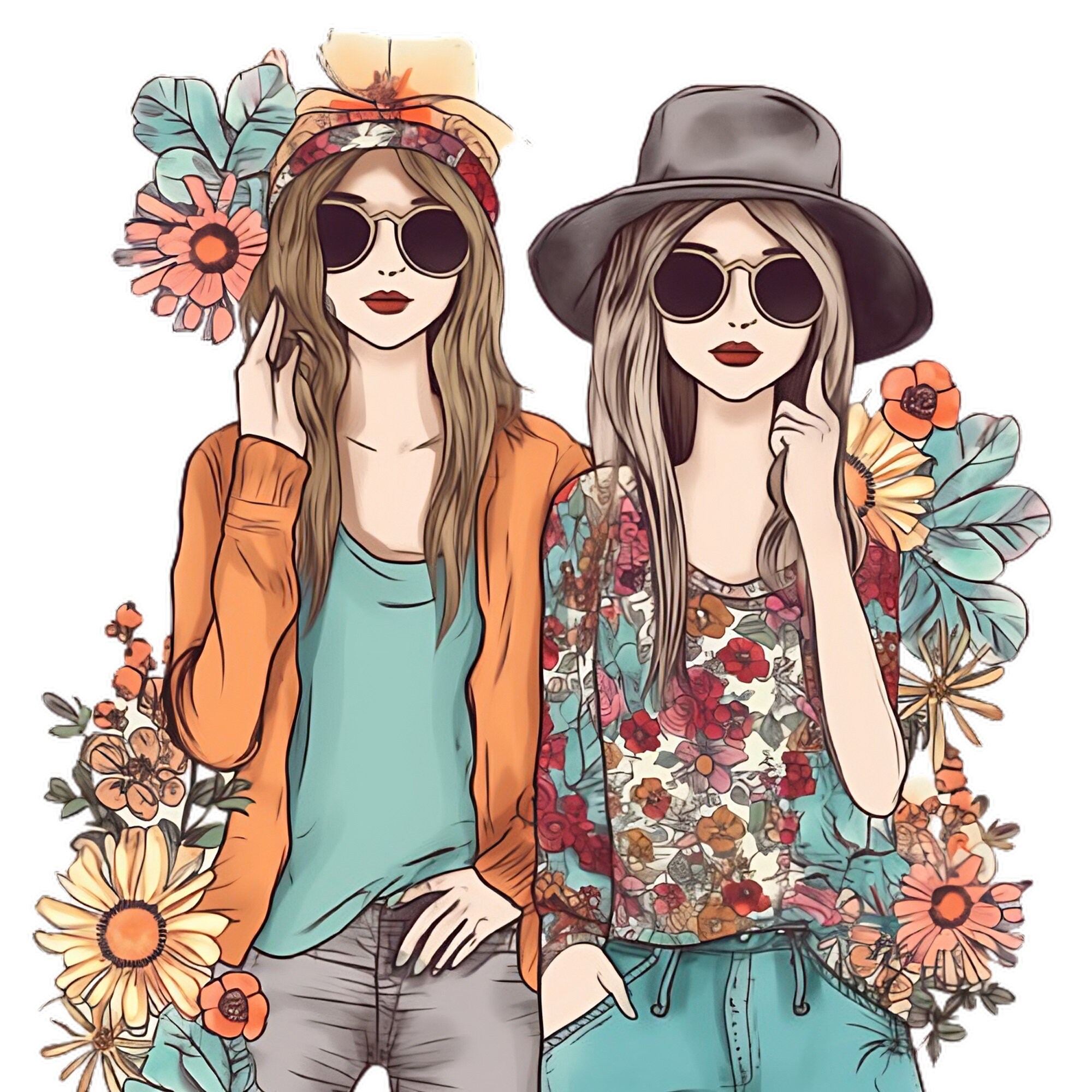 Flower Festival Party Clipart: Celebrate Friendship With - Etsy