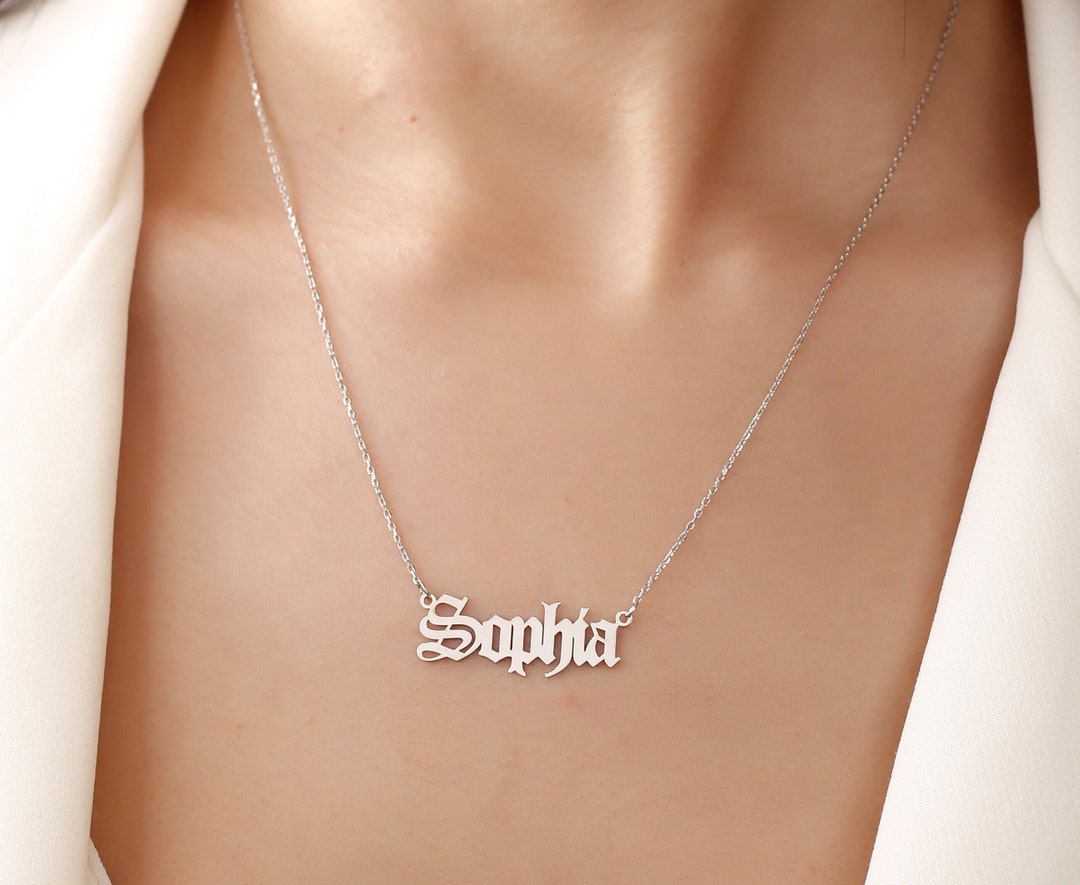 Sophie Style Necklace,cursive Name Jewelry,personalized Name Necklace ...