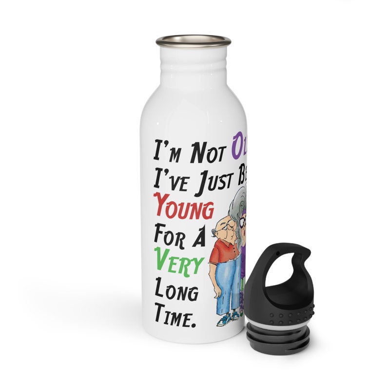 Funny Water Bottle Retirement Gift for Seniors Fun Slogan Water Bottle Gift for Grandparents ...