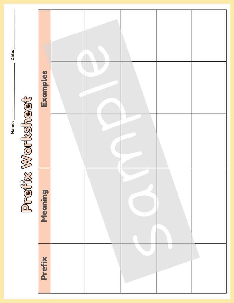 Prefix Worksheet Bundle for Elementary Practice Colorful Grammar ...