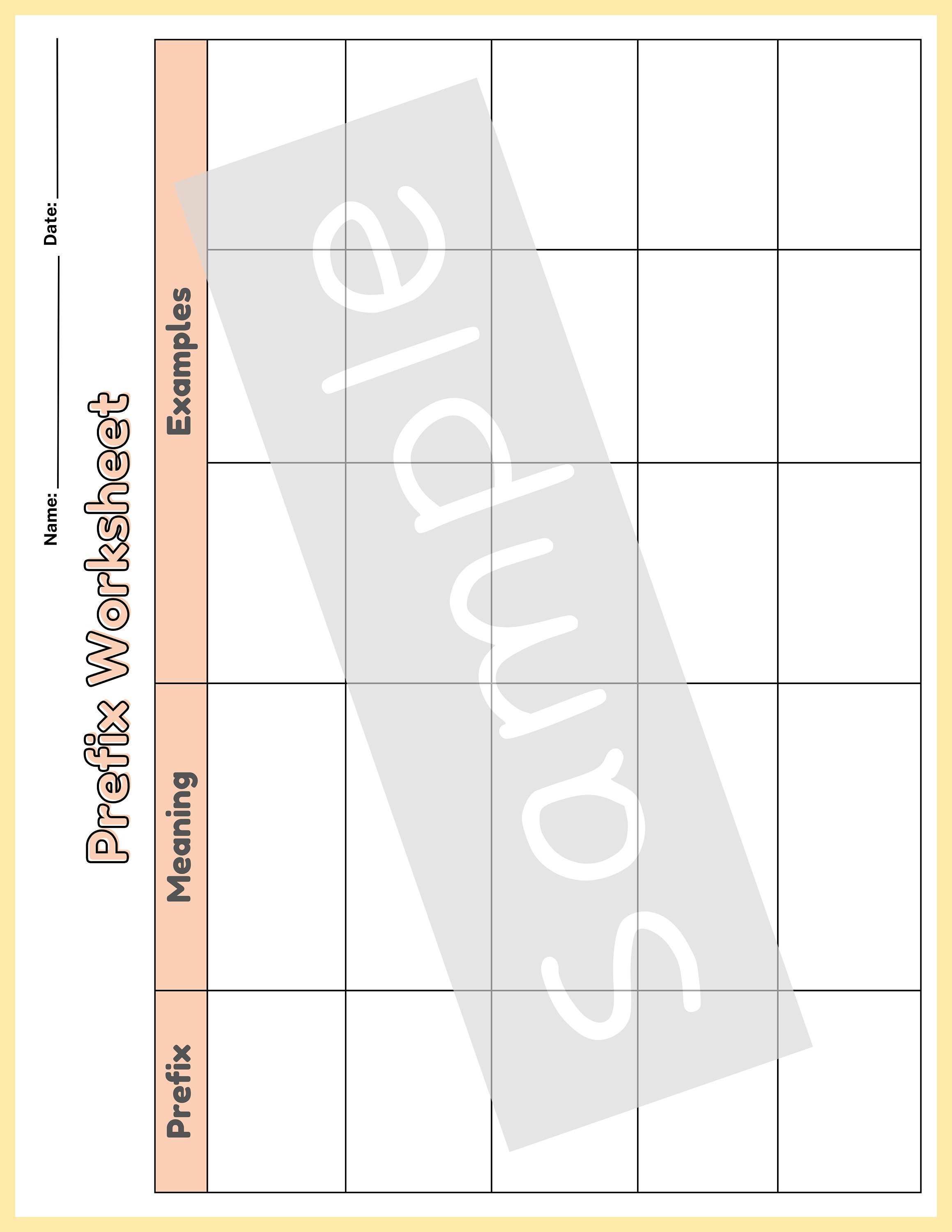 Prefix Worksheet Bundle for Elementary Practice Colorful Grammar ...