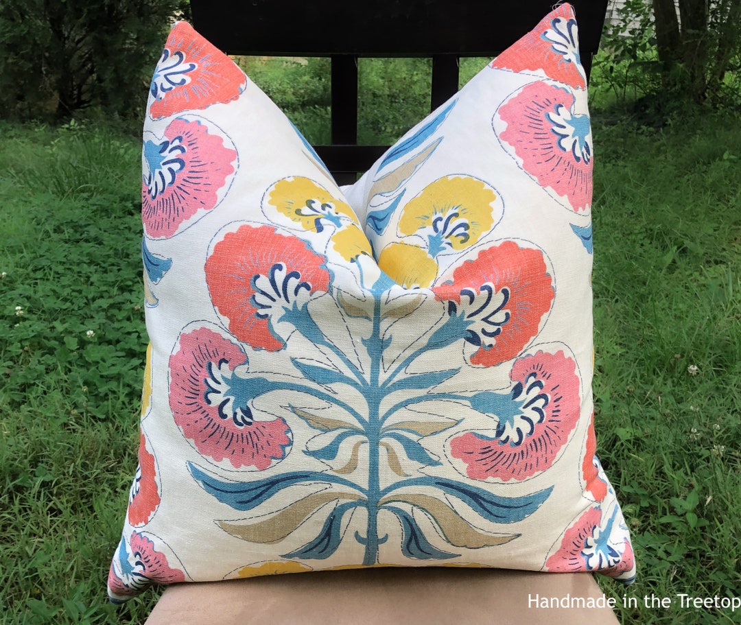 Tybee Tree Linen Print Pillow Cover - Etsy