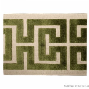 Greek Key Velvet Fretwork Pillow - Etsy