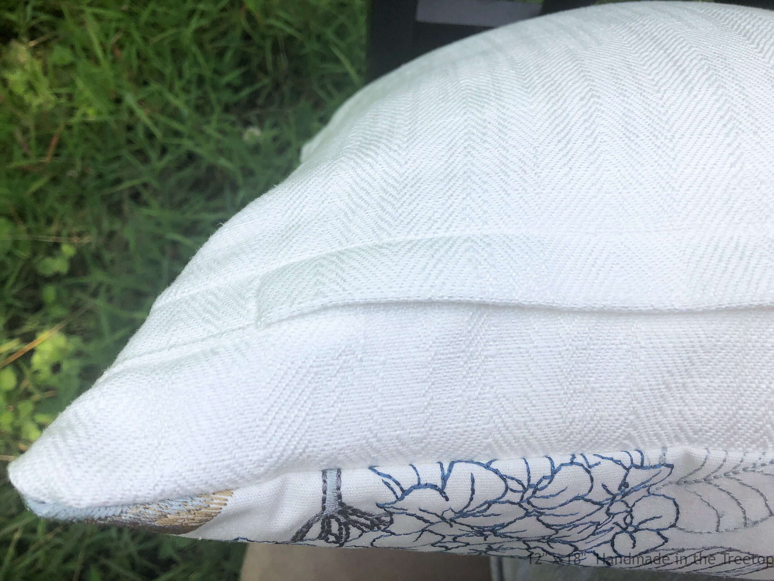 Blue Hydrangeas Embroidered Pillow Cover - Etsy