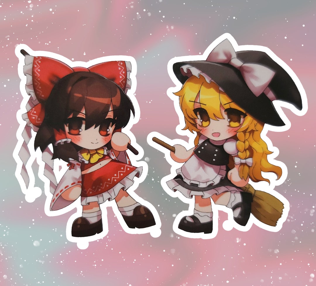 Reimu & Marisa Touhou Project Vinyl Stickers - Etsy