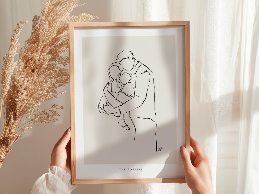 Personalised Family Print, Family Drawing Gift, Family Illustration ...