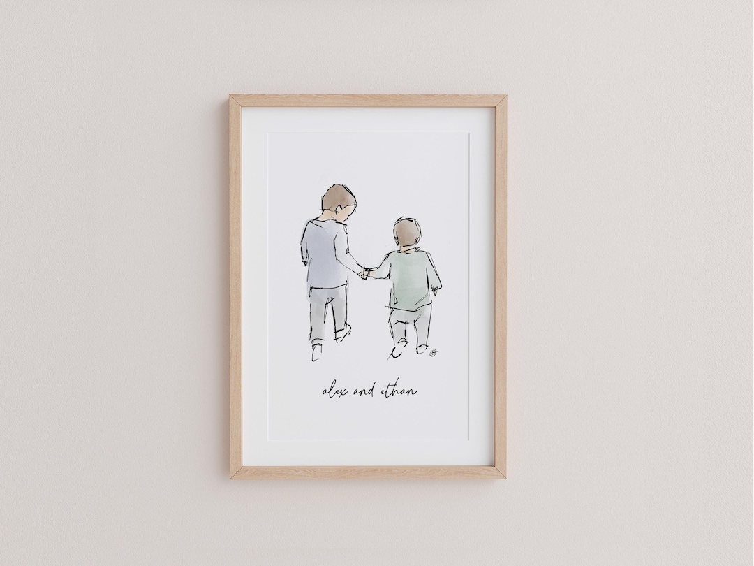 Brothers Personalised Print, Big Brother Gift, Big Brother Print ...