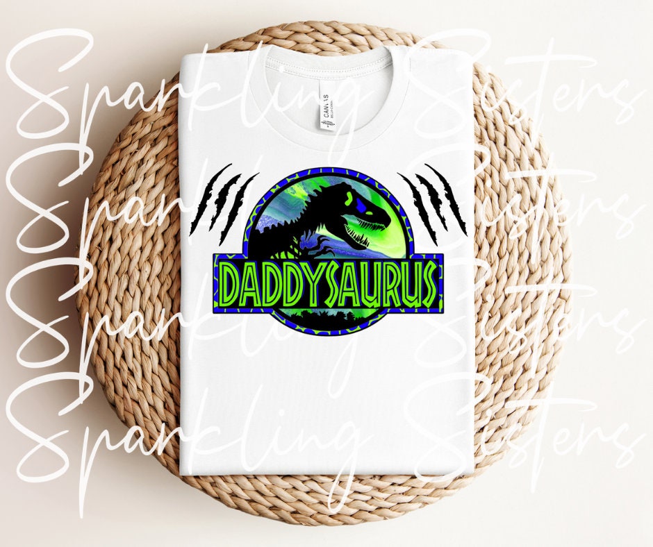 Daddysaurus, Instant Download, PNG, T-rex, Customize, Sublimation, DTG ...