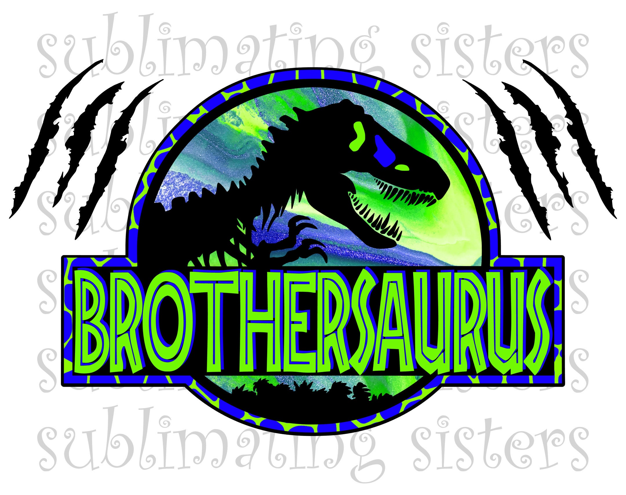 Brothersaurus Instant Download PNG T-rex Customize - Etsy