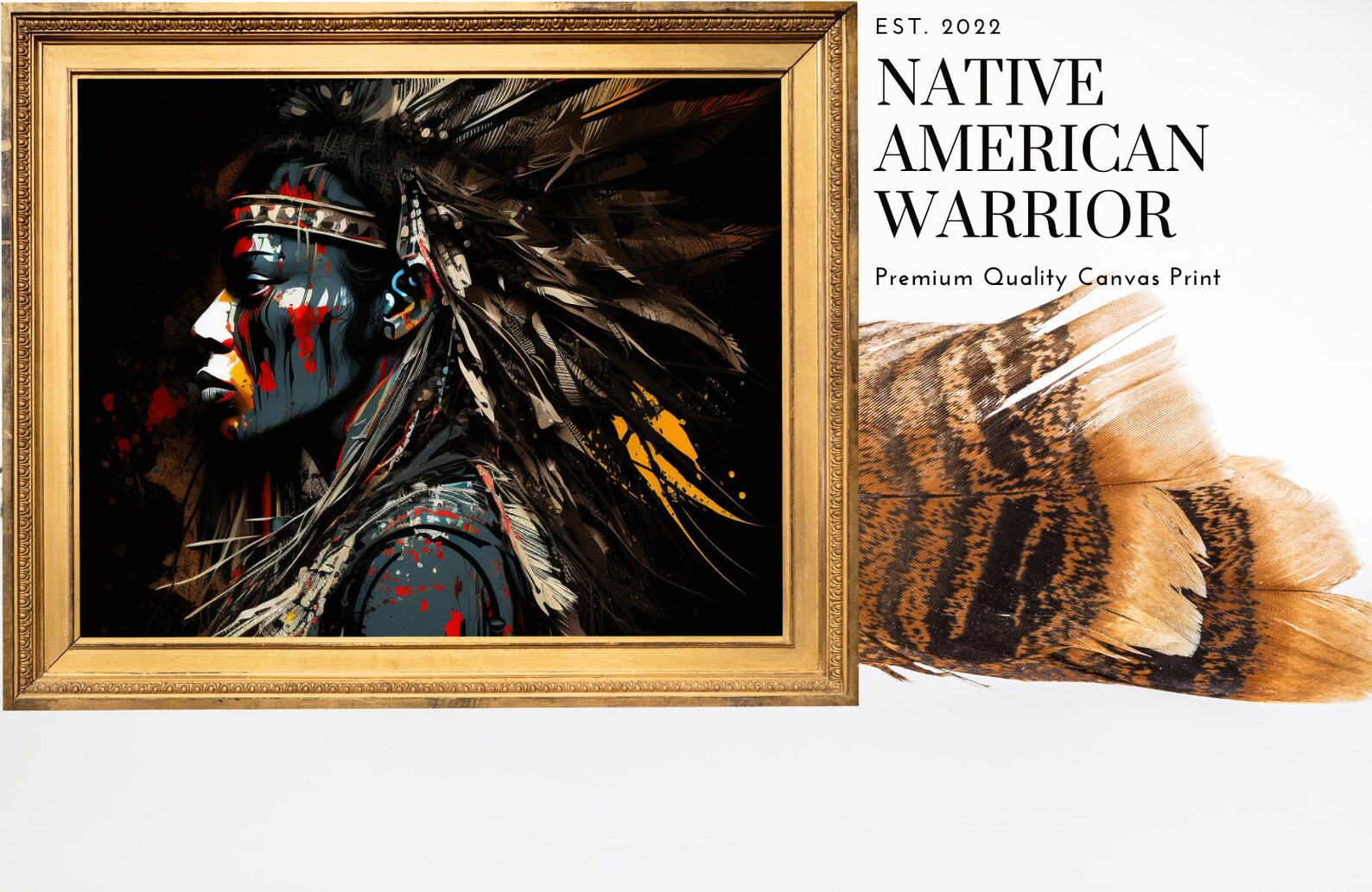Native Wall Canvas Art, Native American, Indian, Abstracted Native Art ...