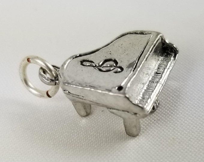 4 Piano Baby Grand Charms Lead and Cadmium Free Antique Silver Pewter ...