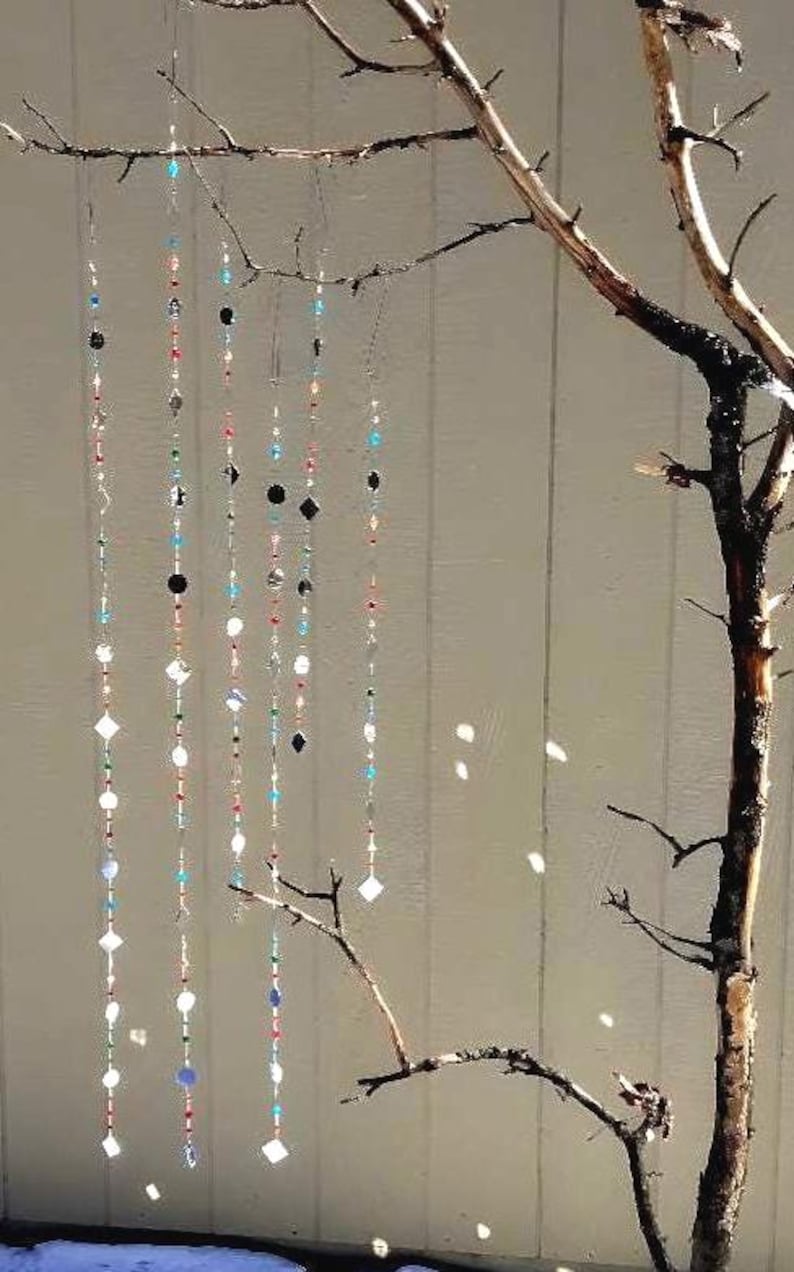 Rainbow Garden Sparkler Sun-catcher, Durable Glass & Crystal Beaded ...