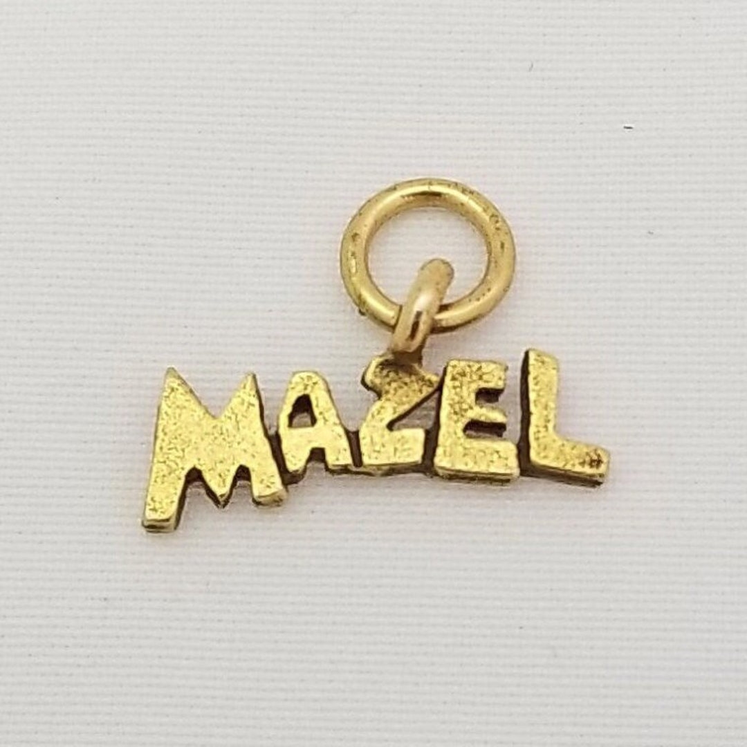4 Mazel Charms Lead & Cadmium Free Antique 24kt Gold Plated Pewter Made ...
