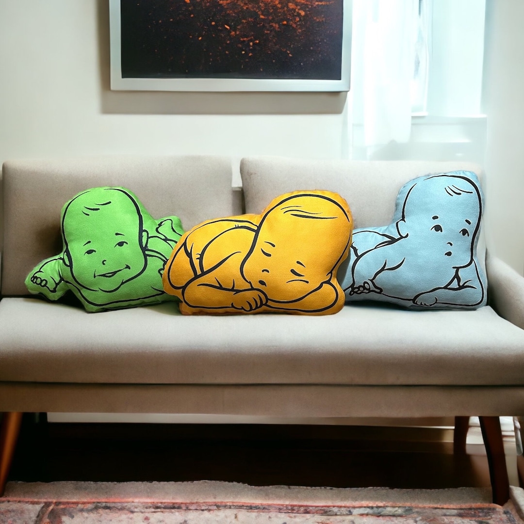 Personalized Birth Stats Pillow, Humanoid Baby Cushion - Etsy
